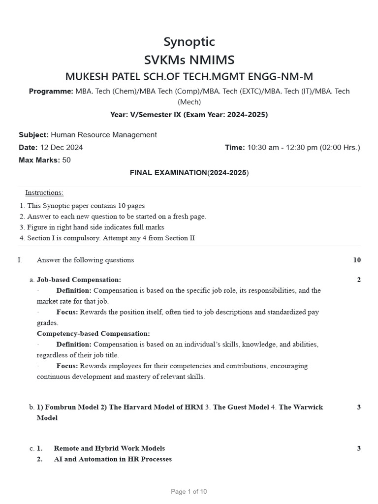 Synoptic Tee | PDF | Performance Appraisal | Layoff