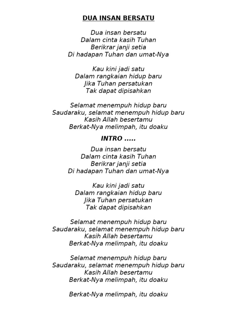 Dua Insan Bersatu | PDF
