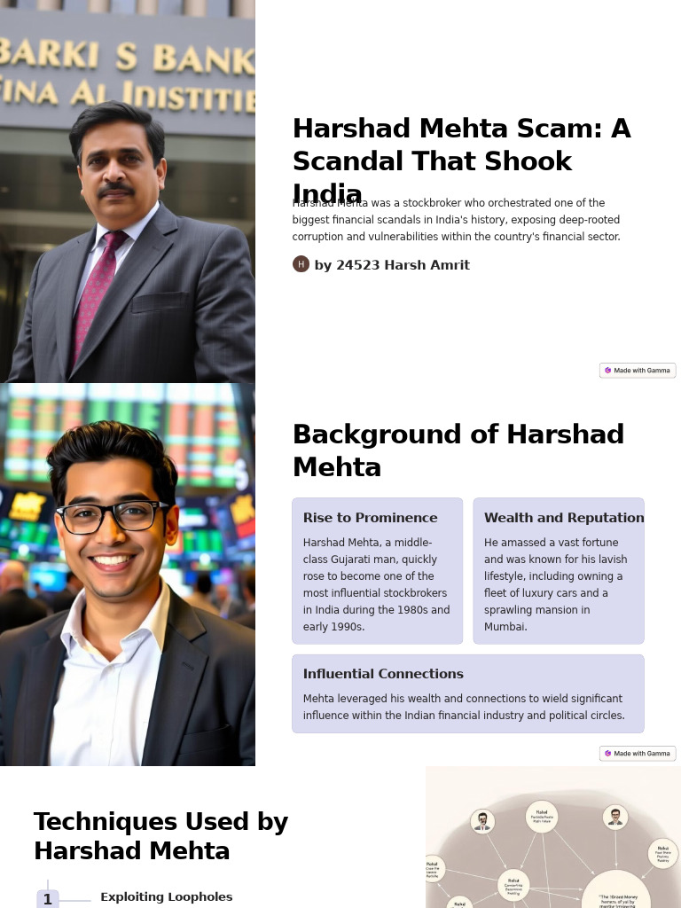 Harshad Mehta Scam A Scandal That Shook India | PDF | Economies