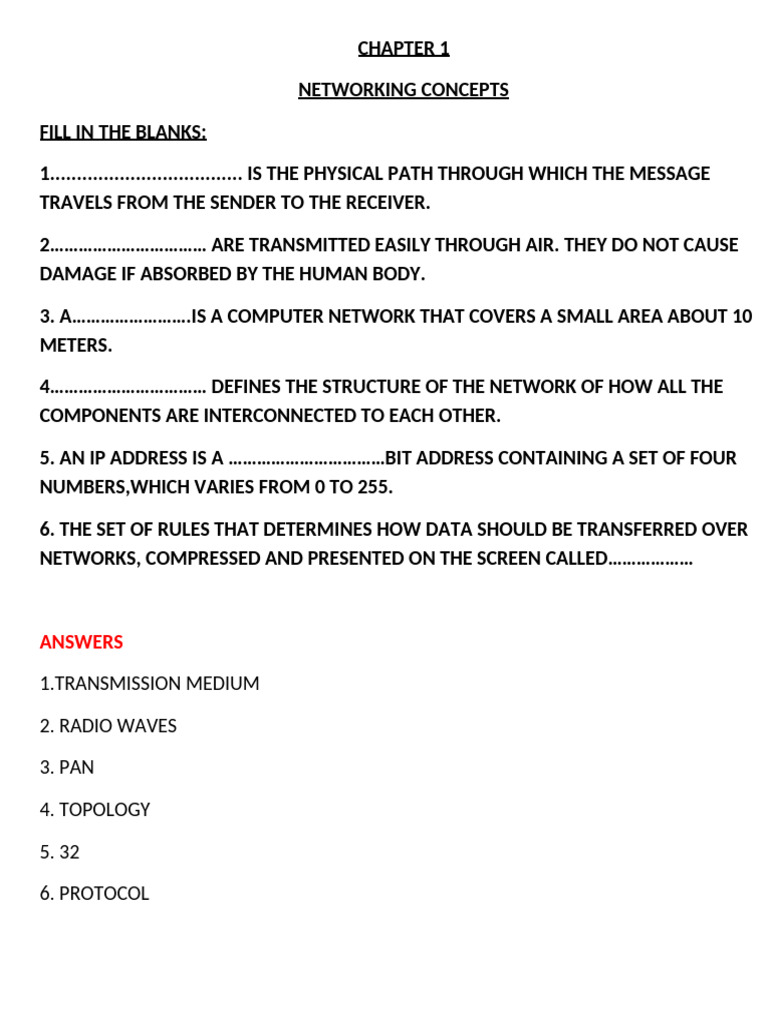 NETWORKING SOLVED EXERCISE | PDF | Computer Network | Cable Television NETWORKING SOLVED EXERCISE | PDF | Computer Network | Cable Television