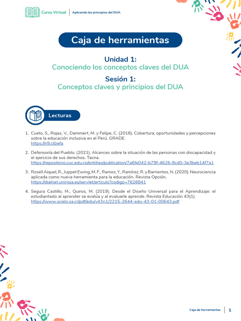 7-Caja de Herramientas U1S1 APDUA | PDF | Aprendizaje