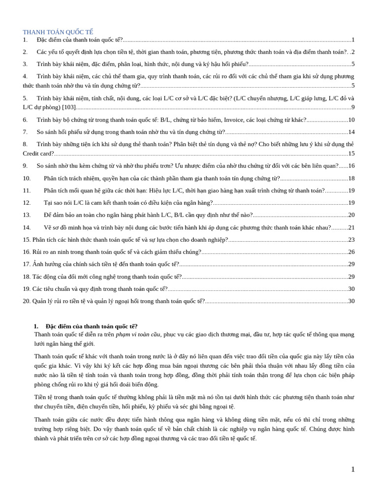 Đề cương TTQT | PDF