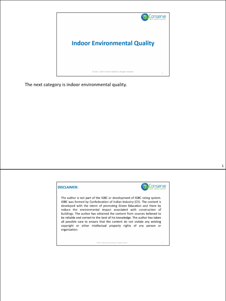 Indoor Environmental Quality | PDF | Ventilation (Architecture) | Air ...