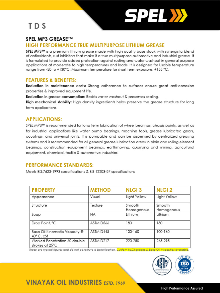 GREASE MP 2, 3 new | PDF | Materials | Mechanical Engineering