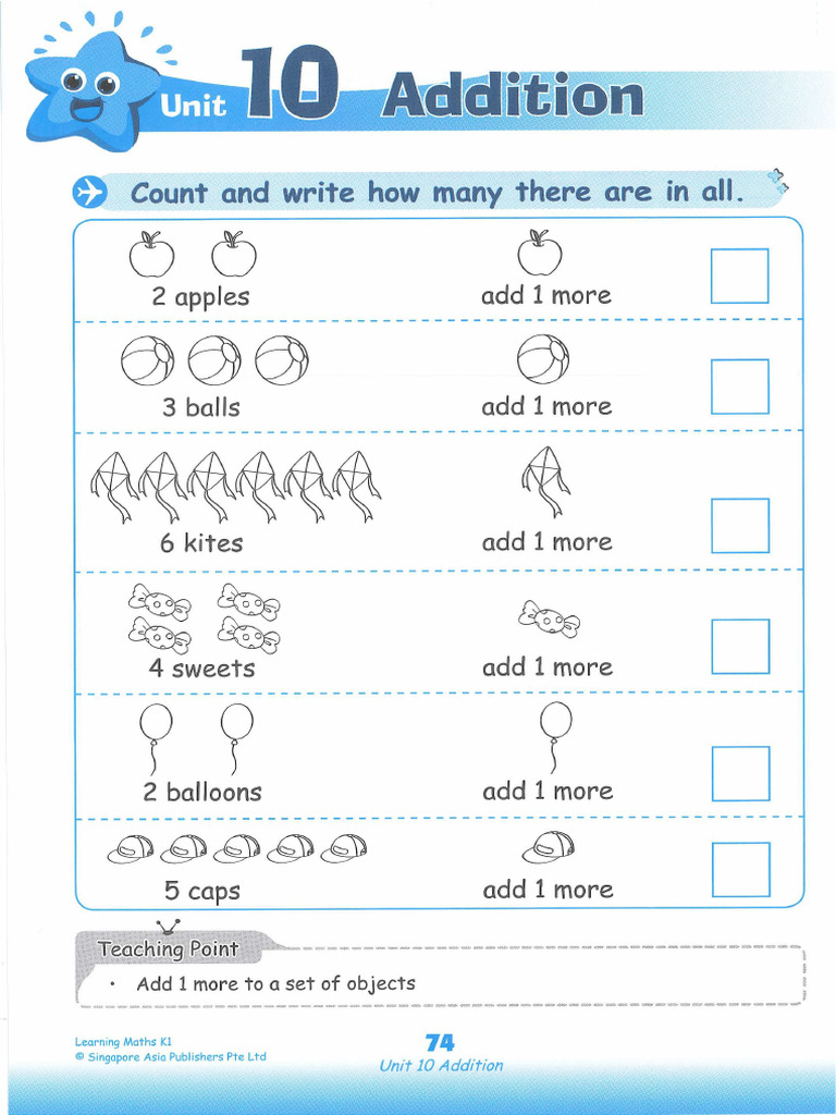Learning Maths K1 Unit-10 Addition | PDF