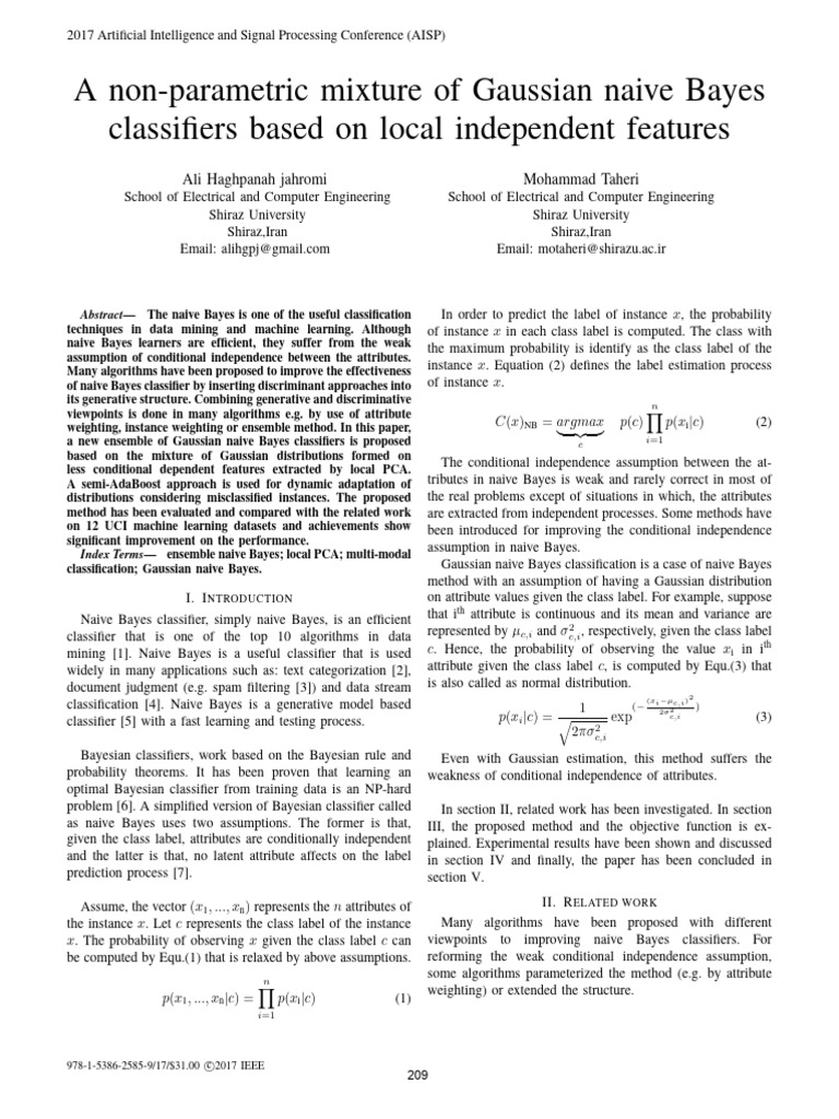 jahromi2017 | PDF | Principal Component Analysis | Statistical Classification