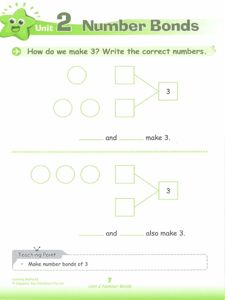 Learning Maths K2 Unit-2 Number Bonds | PDF