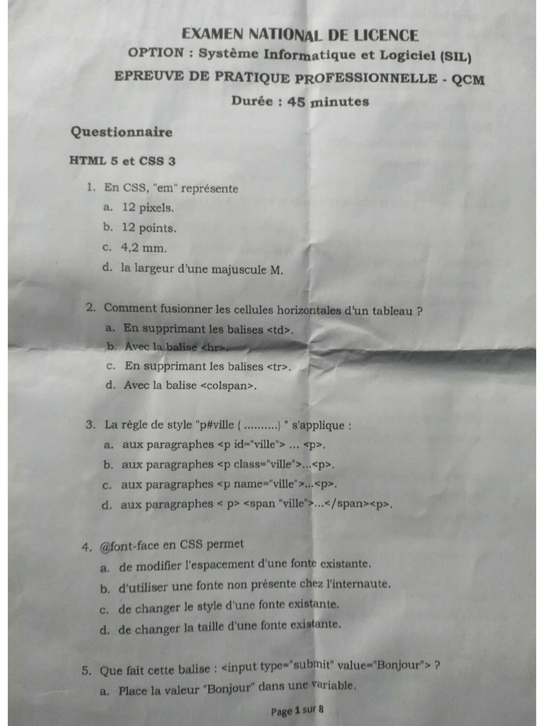 Examen National SIL-2023 | PDF