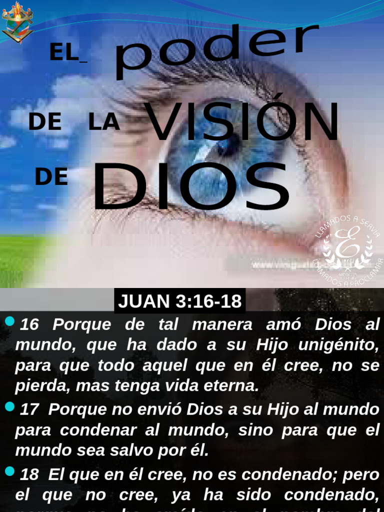 Tema 9 - El Poder de La Visión | PDF | Dios | Cristo (título)