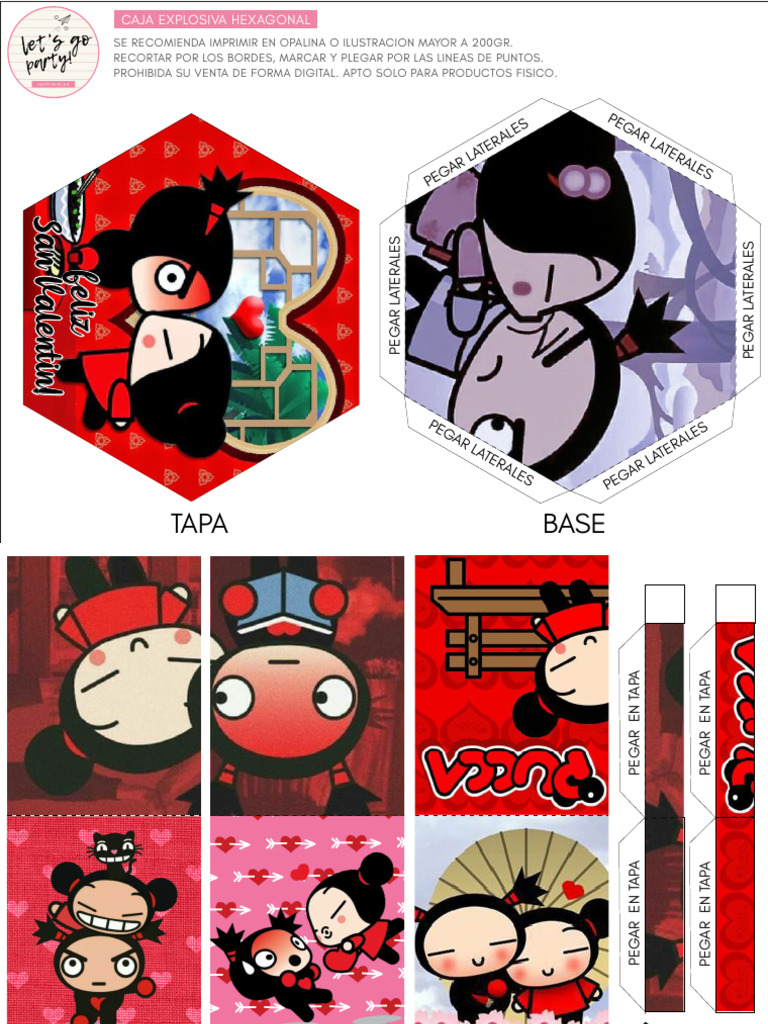 Caja Explosiva Hexagonal Para San Valentín Pdf