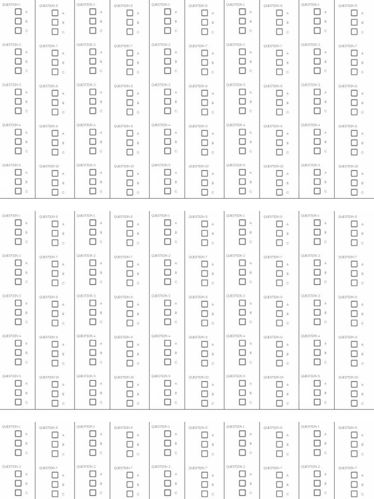 Pop Quiz Printout (Answer Sheet) | PDF