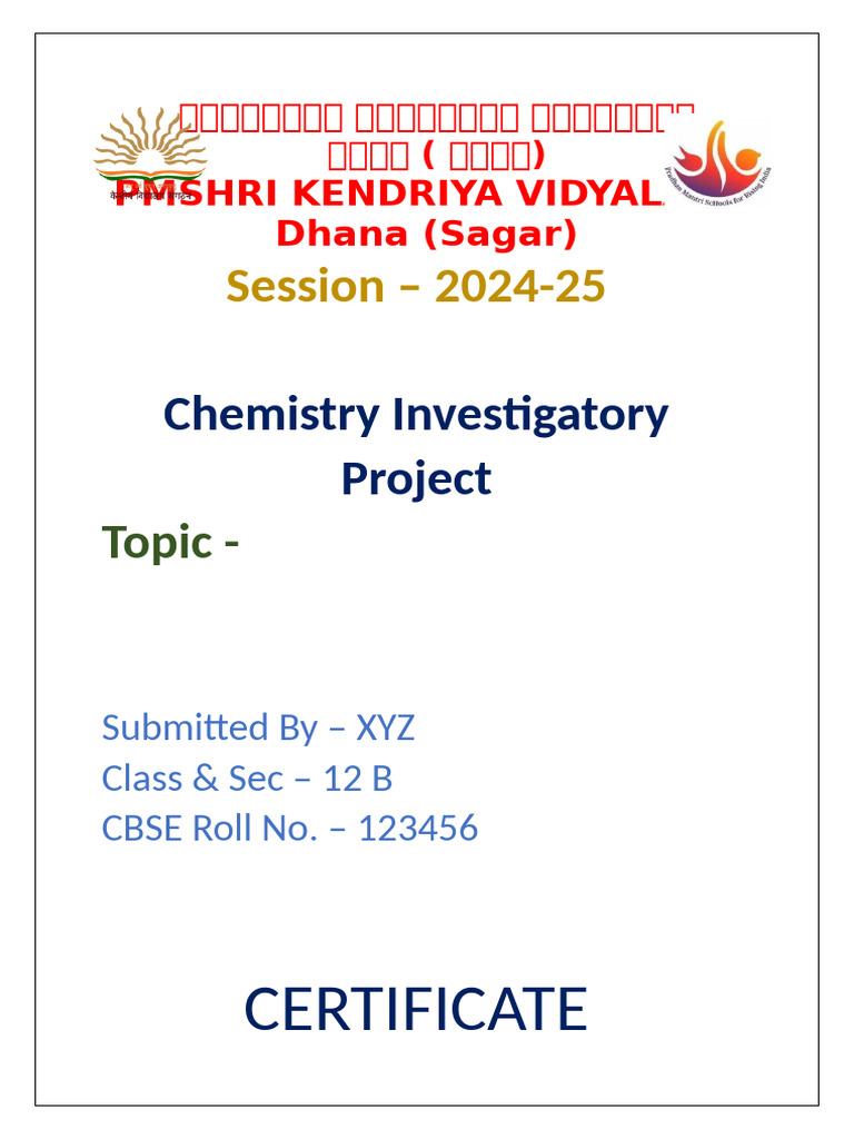 INVESTIGATORY INITIAL Pages 2024-25 | PDF