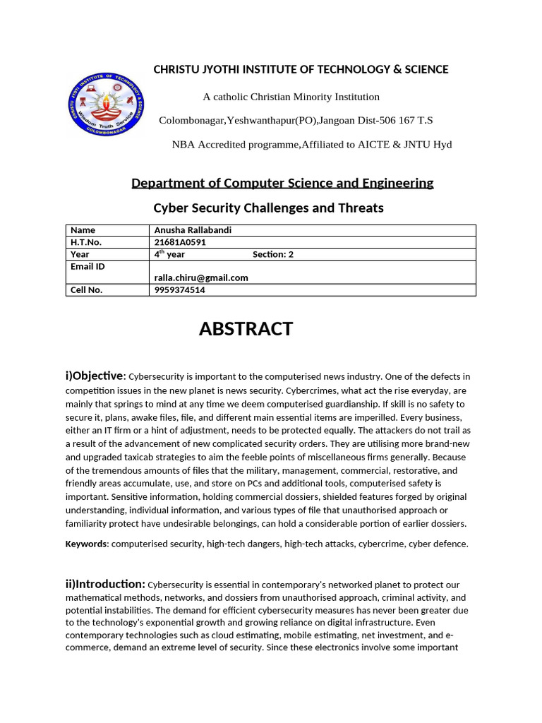 Cybersecurity Challenges and Solutions | PDF | Security | Computer Security