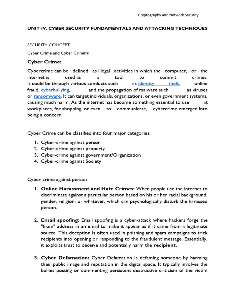 Cyber Security CNS | PDF | Cybercrime | Computer Security