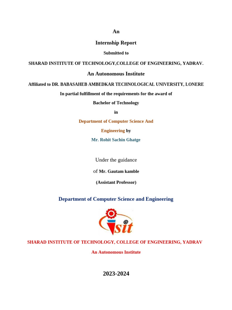 Internship Report Rohit | PDF | World Wide Web | Internet & Web