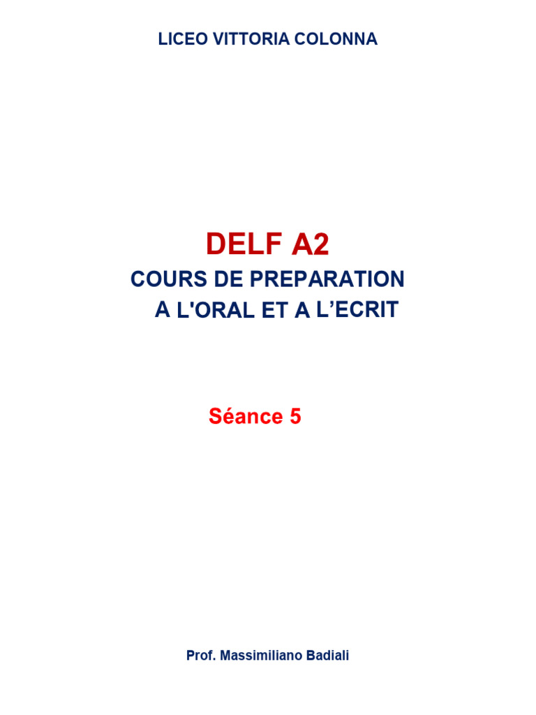 Delf A2 | PDF