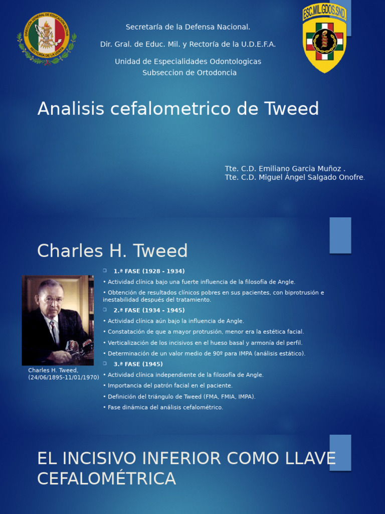 Análisis Cefalométrico de Tweed | PDF | Medicina CLINICA