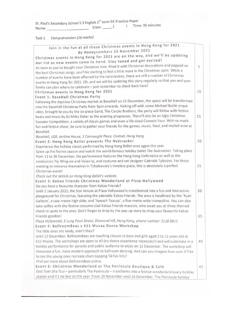 English Practice Paper | PDF