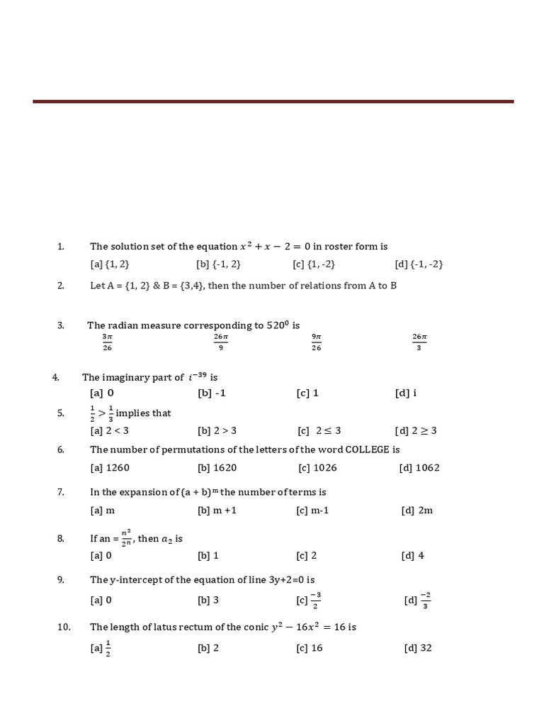 MATHEMATICS PREPATORY - Copy | PDF | Mathematics | Mathematical Objects