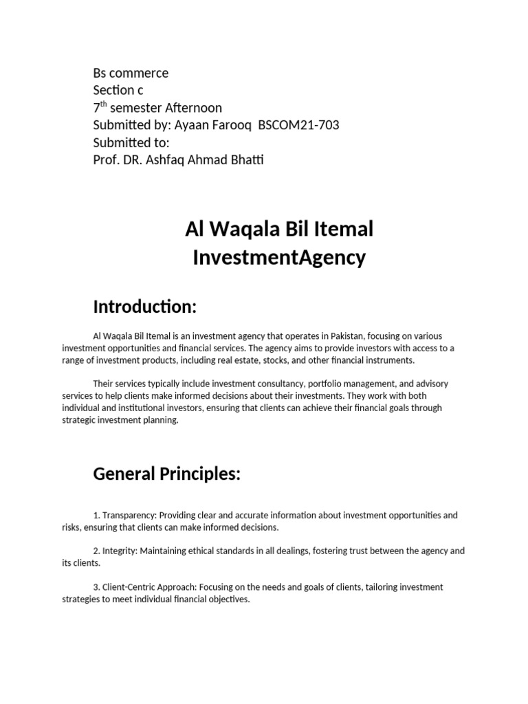 Bs commerce | PDF | Investing | Risk