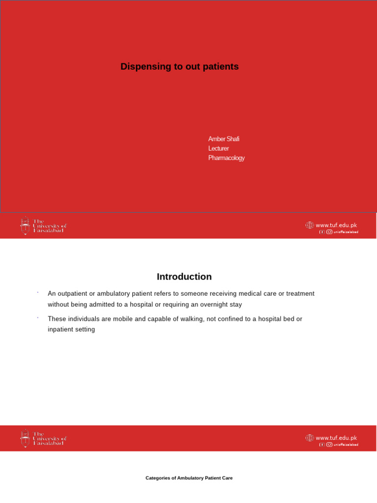 Outpatient Medication Dispensing Guide | PDF | Pharmacy | Medical ...