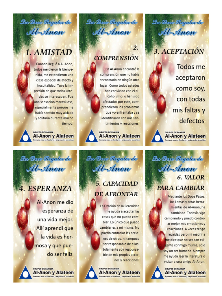 Doce Regalos de Al-Anon | PDF