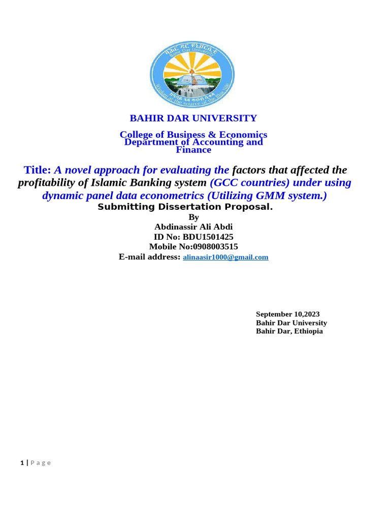 Concept Note for My PhD Dissertation (AutoRecovered)_2 Copy | PDF | Islamic Banking And Finance ...