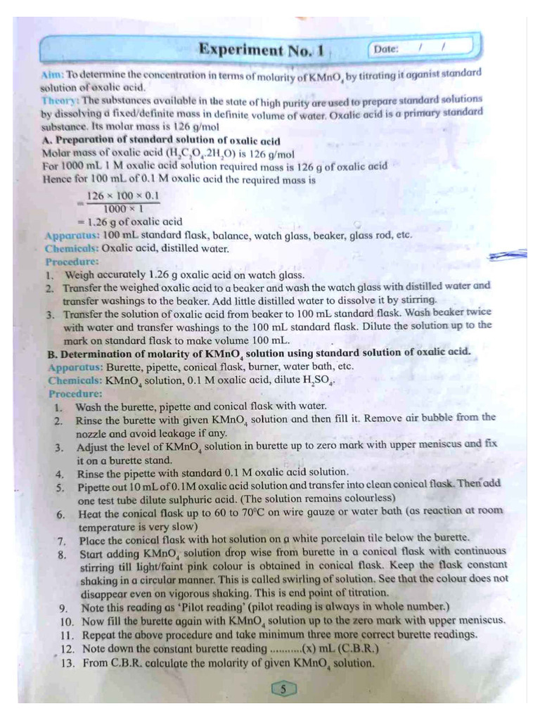 12 Chemistry Practical | PDF