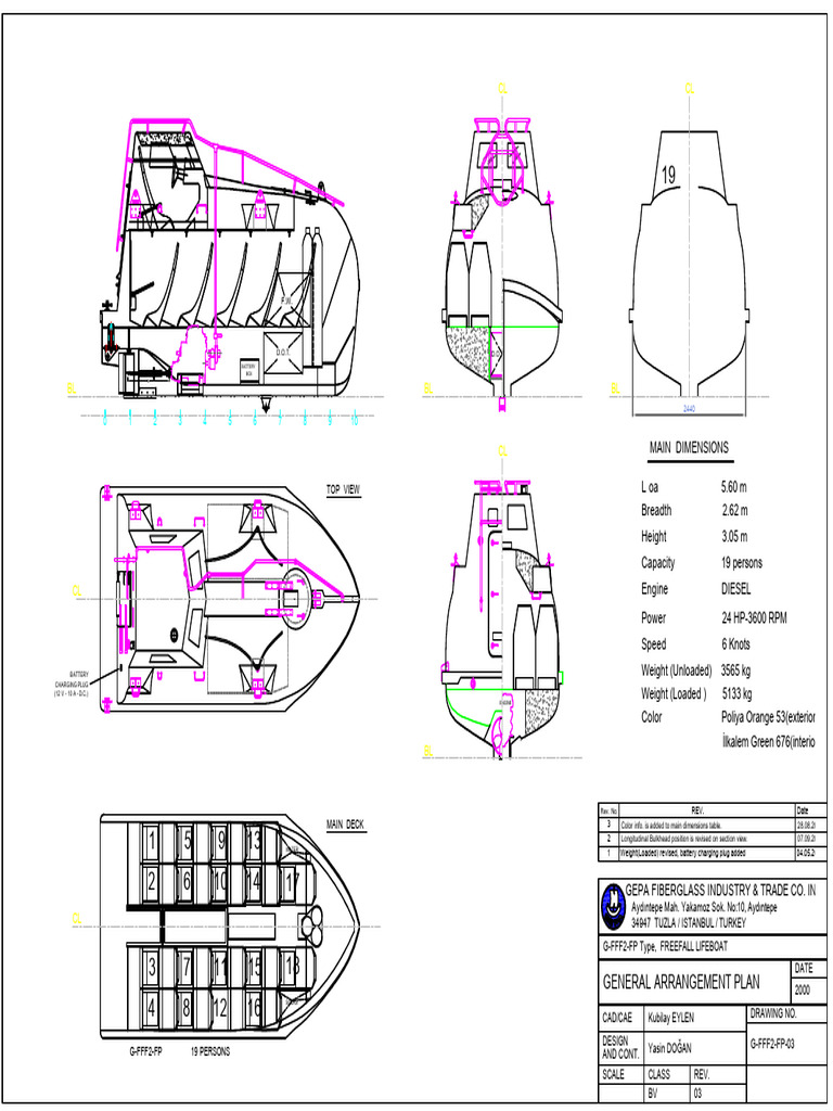 G FFF2 FP 03 - General Arrangement Plan - Rev04 | PDF | Ships