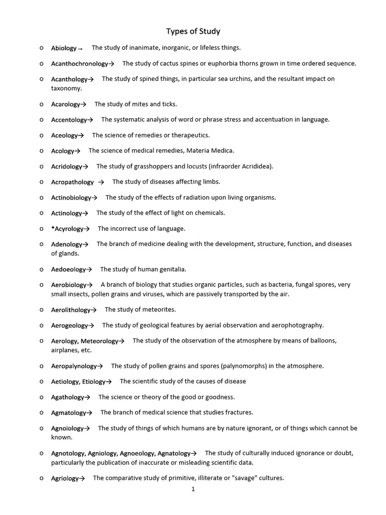 Types of Study | PDF