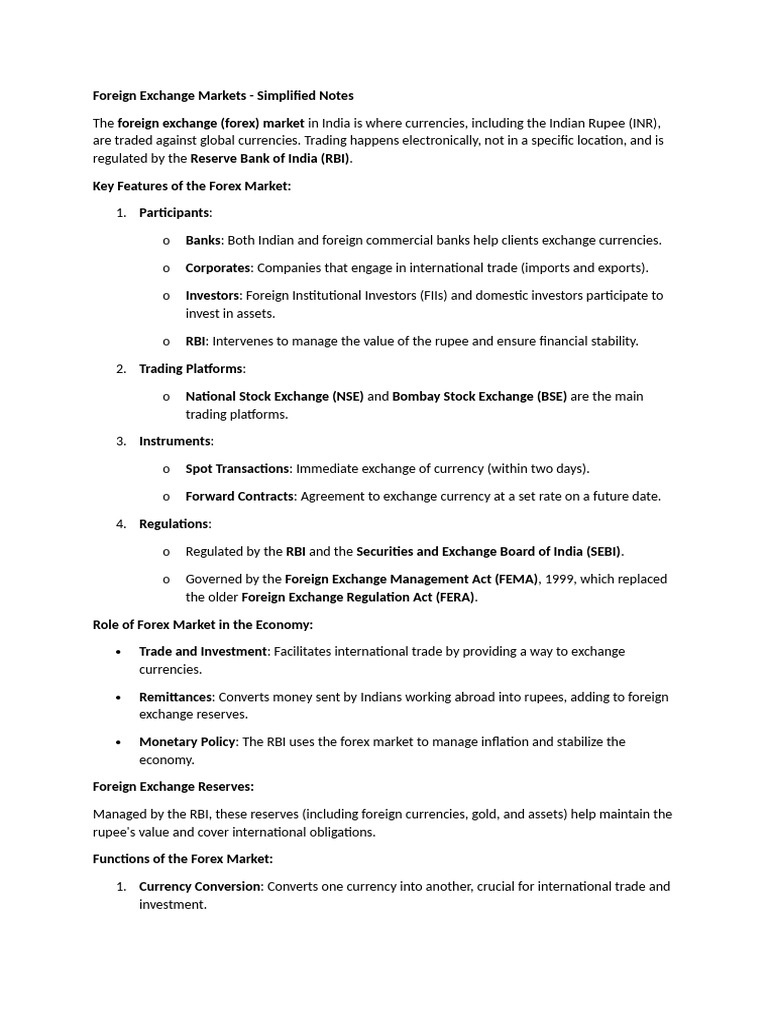 Unit 4 International Economics | PDF | Foreign Exchange Market ...