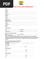 Motorcycle Sale Agreement Template | PDF