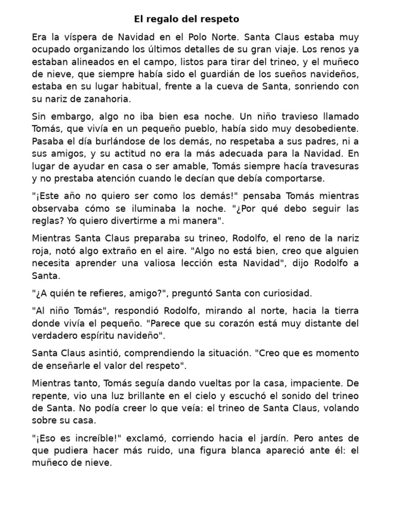 El Regalo Del Respeto | PDF | Papá Noel | Navidad