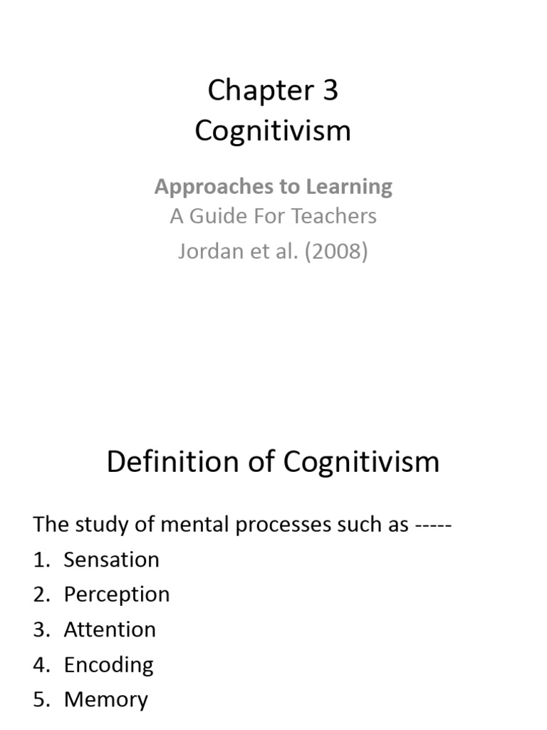 Chapter 3 Cognitivism | PDF | Perception | Attention