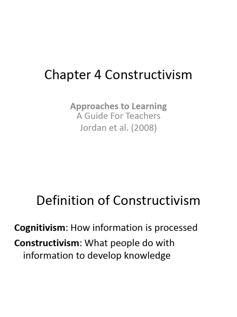 Constructivism in Education Guide | PDF | Constructivism (Philosophy Of Education) | Behavior ...