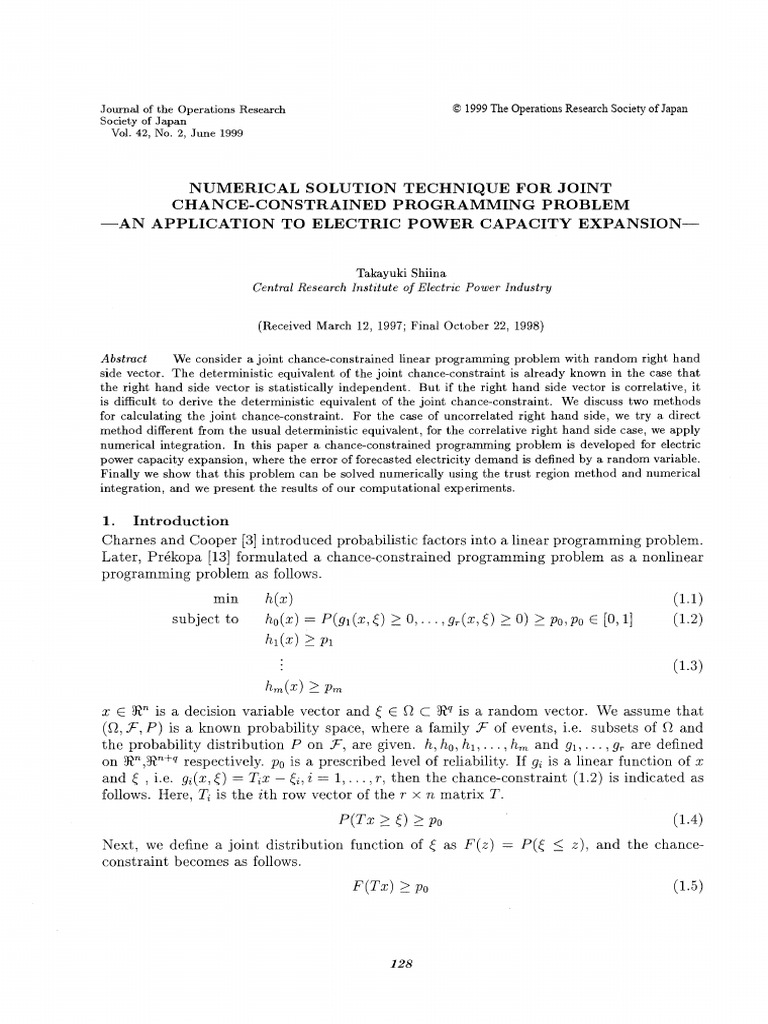 Vol.42_02_128 eps | PDF | Linear Programming | Integral