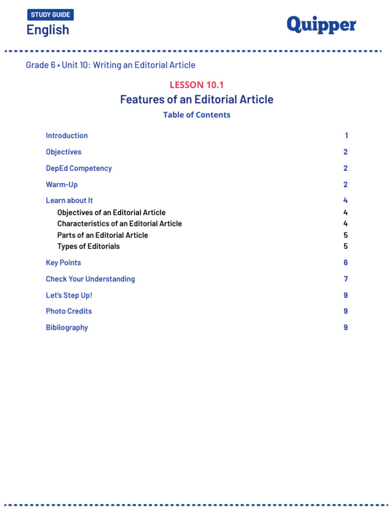 Features of Editorial Articles Explained | PDF | Classroom | News