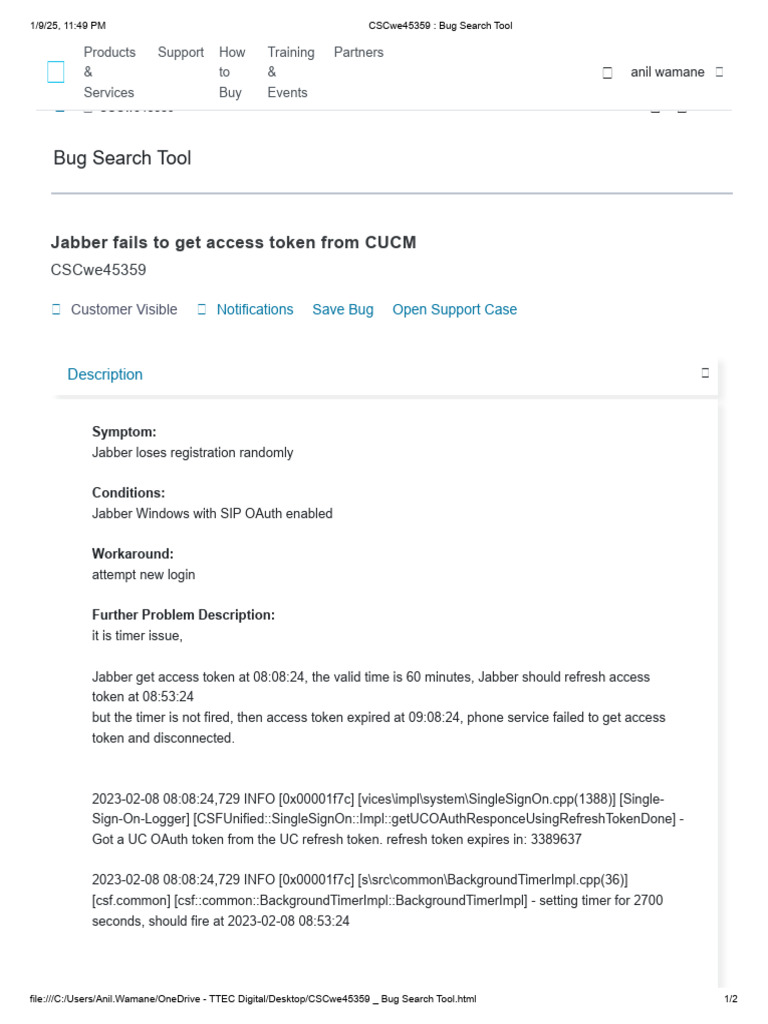 CSCwe45359 _ Bug Search Tool | PDF | Software | Computing