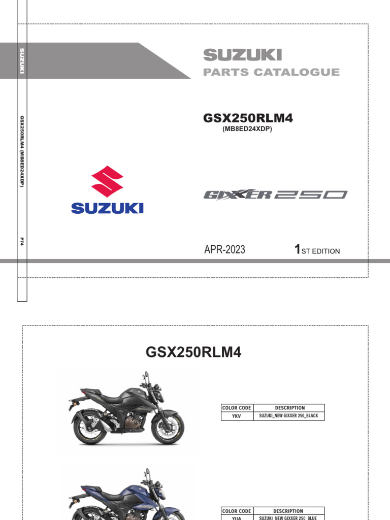 Gixxer Gsx250rlm4 - p74 (Xf1c7rl - p74) RL Gix Edited 1 | PDF ...