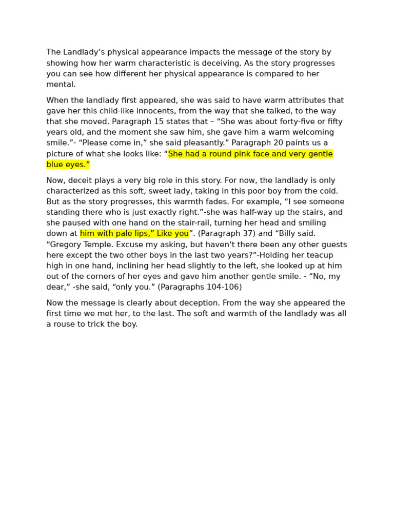 The Landlady 2 | PDF