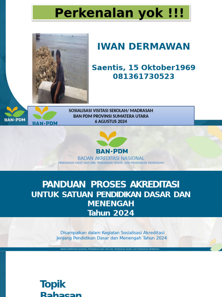 Panduan Proses Akreditasi Untuk Sosialisasi Dasmen 2024 | PDF