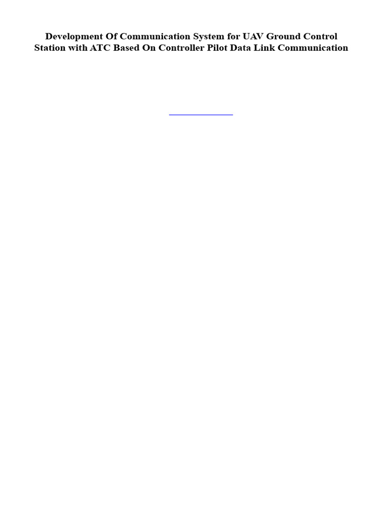Development of Communication System For UAV Ground Control | PDF | Unmanned Aerial Vehicle | Air ...