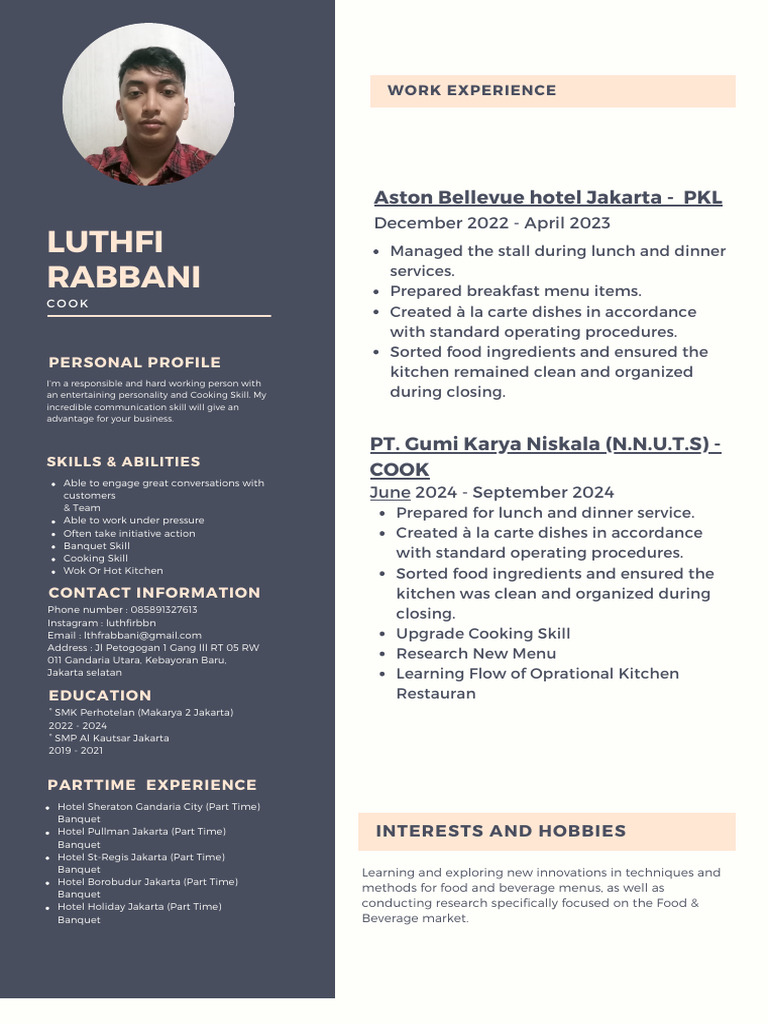 CV..Luthfi Rabbani | PDF | Menu | Cooking