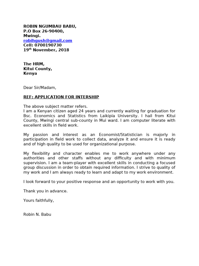 Application Letter | PDF