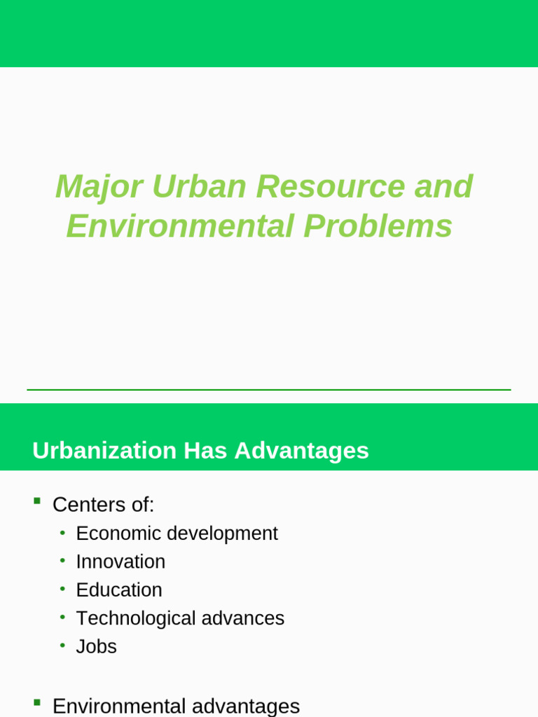 Urbanization's Environmental Challenges | PDF | Climate Change | Pollution
