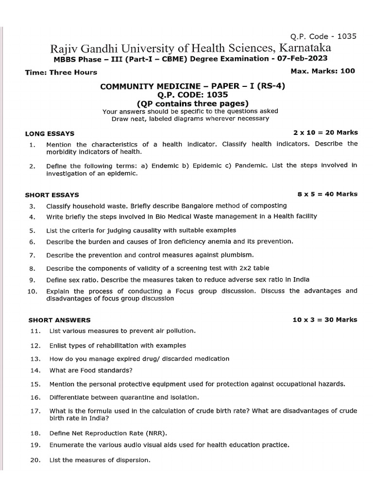 PSM RS4 Question Papers | PDF