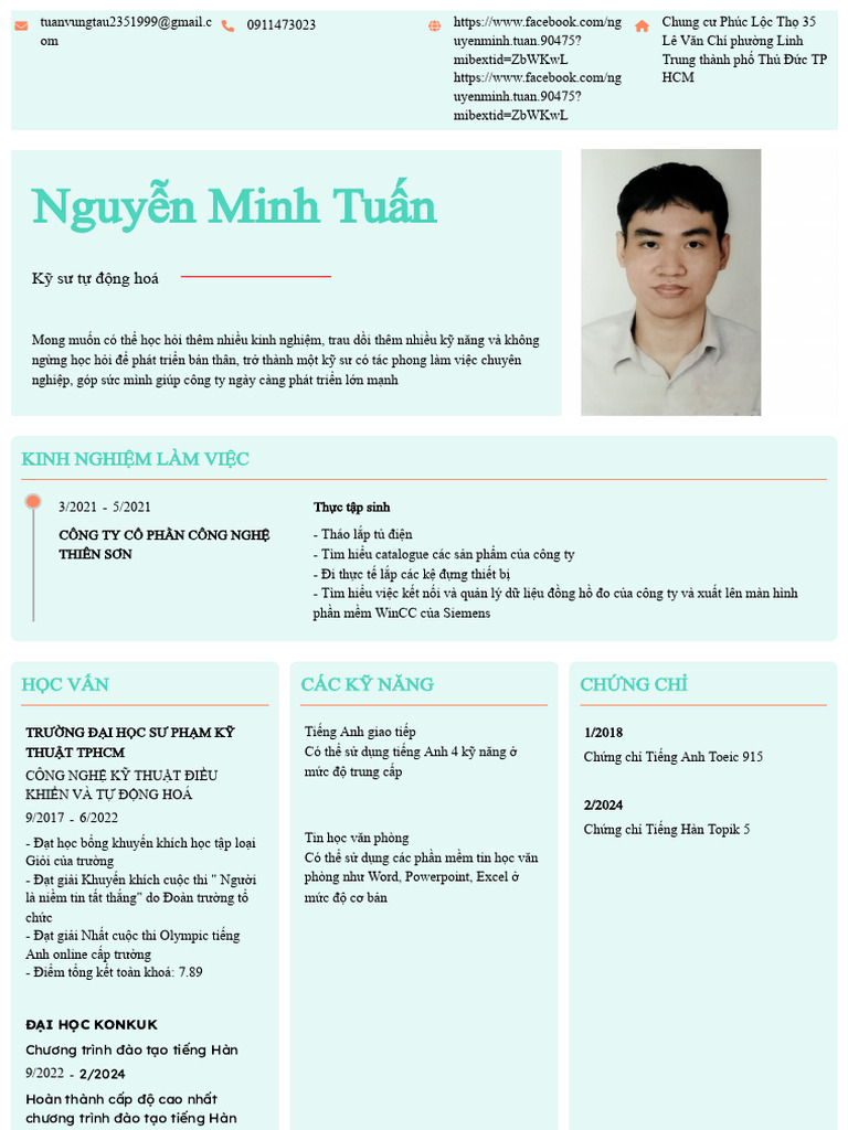 Nguyen Minh Tuan TopCV - VN 161024.204734 | PDF