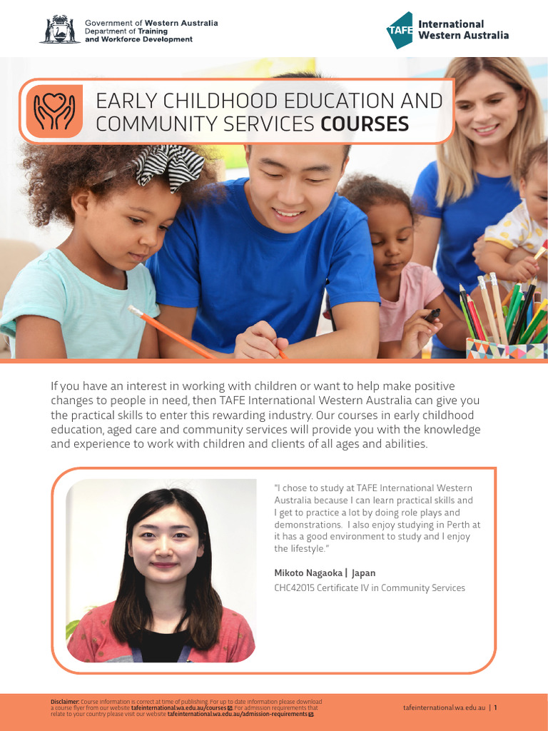 Early Childhood Education Courses WA | PDF | Child Care | Learning