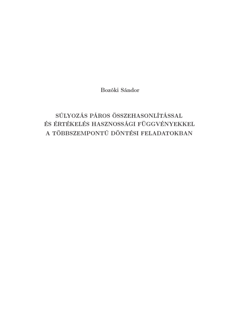 Bozoki Sandor Döntés | PDF