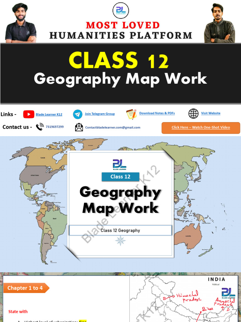 Geography Map Work Notes - 51c4d744 6ad3 45e6 b005 7e7477c97c38 | PDF ...